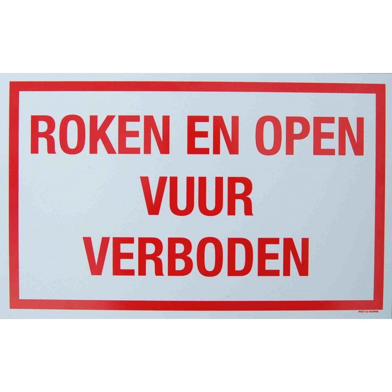 Roken en open vuur verboden | Ehabo Preventie